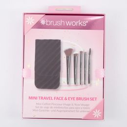 6-teiliges schwarzes Mini-Make-up-Pinselset