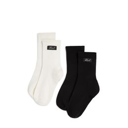 K by KARL LAGERFELD Karl Lagerfeld Socken Damen Gr&ouml;&szlig;e 35/38 schwarz / naturwei&szlig;