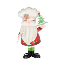 Dekofigur Santa mit Tanne 31 cm