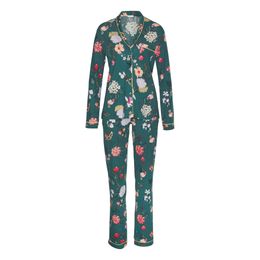 Lascana Pyjama Damen Gr&ouml;&szlig;e XS/S gr&uuml;n / mischfarben Winterkleid