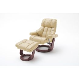 iNNoSeat by MCA + CALGARY XXL Relaxer 180 mit Hocker - versch. Ausf&uuml;hrungen - creme walnuss