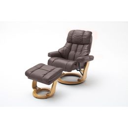iNNoSeat by MCA + CALGARY XXL Relaxer 180 mit Hocker - versch. Ausf&uuml;hrungen - braun natur