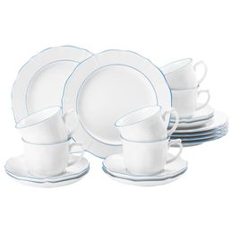 Seltmann Weiden Kaffeeservice Sonate Blue Lines 18er Set
