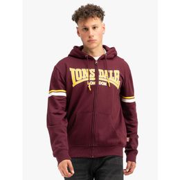 Lonsdale Herren Kapuzensweatjacke mit Rei&szlig;verschluss normale Passform DARFIELD