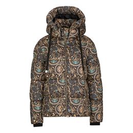 19V69 Italia Winterjacke 'Anzia' Damen Gr&ouml;&szlig;e XS braun / gold / petrol / schwarz