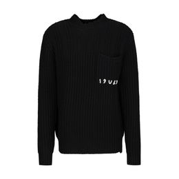 19V69 Italia Pullover 'Areo' Herren Gr&ouml;&szlig;e S schwarz / wei&szlig;