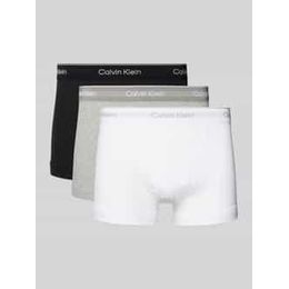 Calvin Klein Underwear Trunks mit Label-Bund im 3er-Pack