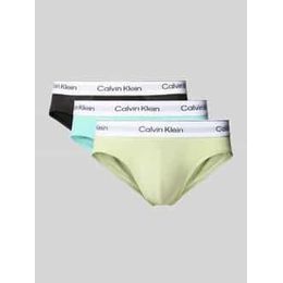 Calvin Klein Underwear Slip mit Label-Bund im 3er-Pack