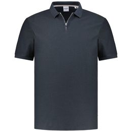Jack & Jones Große Größen Jack&Jones Poloshirt aus Materialmix Farbe schwarz Größe: 3XL