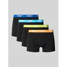 Puma Boxershorts mit elastischem Logo-Bund im 4er-Pack