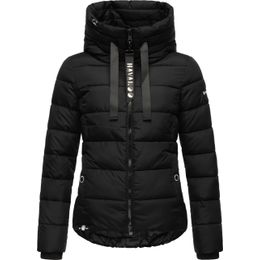 Steppjacke Navahoo "Amayaa", Damen, Gr. XXL (44), schwarz, Oberstoff: 100% Polyester, Futter: 100% Polyester, Wattierung: 100% Polyester, Ärmelfutter: 100% Polyester, figurumspielend hüftbedeckend, hoch geschlossener Ausschnitt, Ärmel ohne Ärmelschlitz Rippstrickbündchen, Jacken, stylische Damen Winterjacke mit coolen Applikationen