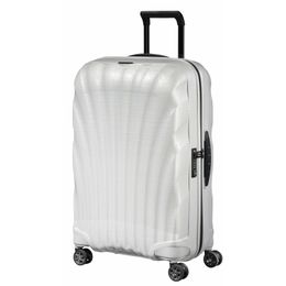 Hartschalen-Trolley Samsonite "C-LITE, verschiedene Größen und Farben", Gr. B/H/T: 46cm x 69cm x 29cm 68 l, weiß (sanftes weiß), Polypropylen, unifarben, Koffer, Reisekoffer Aufgabegepäck Trolley TSA-Zahlenschloss Made in Europe