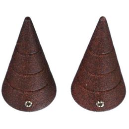 Gardinenstangen-Endst&uuml;ck Liedeco "Kegel mit Rille", braun (rostbraun), H:2,5cm L:5,5cm &Oslash;:1,6cm, Gardinenstangenendst&uuml;cke, Gardinenstangen-Endst&uuml;ck, f&uuml;r Gardinenstangen &Oslash; 16 mm