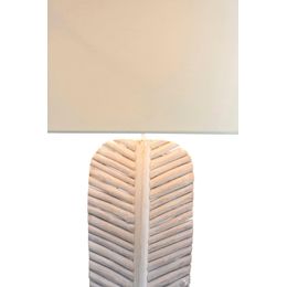 Salesfever Stehlampe "Fanny", wei&szlig;, 1, &Oslash; 55cm H: 175cm, 1 Stk., Leuchten, handgefertigt, in Blattoptik, Stehlampe