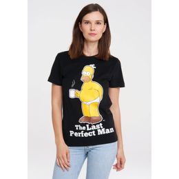 T-Shirt logoshirt "Simpsons - Homer Simpson", Damen, Gr. XS, schwarz, 100% Baumwolle, bedruckt, normal, Rundhals, Shirts T-Shirt, mit lizenziertem Print
