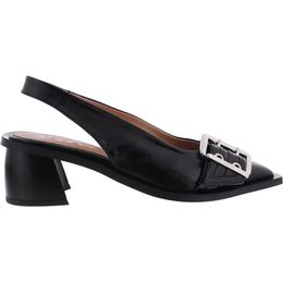 Ganni Hohe Schuhe - Dames Buckle Slingback Pump Zwart - Gr. 38 (EU) - in Schwarz - f&uuml;r Damen