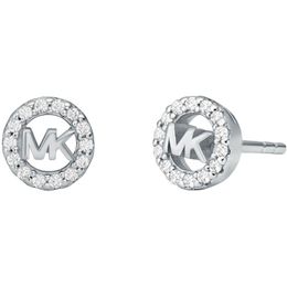 Paar Ohrstecker Michael Kors "Schmuck Geschenk Silber 925 Ohrringe PREMIUM", silber (silberfarben, kristallweiß, kristallweiß), Ohrringe, Damen, 6,5mm, Silber 925 (Sterlingsilber), mit Zirkonia (synth.)