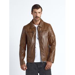 Lederjacke Maze "William", Herren, Gr. M, braun (hazelbraun), Obermaterial: 100% Lammleder; Futter: 100% Baumwolle; &Auml;rmelfutter: 100% Polyester, ohne B&uuml;ndchen, Jacken