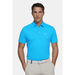 T-Shirt MEYER "Rory", Herren, Gr. XL, blau (ice blau), 90% Polyamid;10% Elasthan, unifarben, regular fit, V-Ausschnitt, gerader Abschluss, Shirts, High Performance, aus der Golf Serie