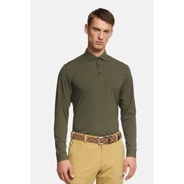 T-Shirt MEYER "Bryson", Herren, Gr. XL, grün (olive), 90% Polyamid;10% Elasthan, unifarben, regular fit, V-Ausschnitt, gerader Abschluss, Shirts, High Performance, aus der Golf Serie