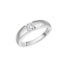 Fingerring ZEEme "Silber 925 mit Zirkonia wei&szlig;" Gr. 52, wei&szlig; (silber), Fingerringe, Damen, 052 (16,6), Silber 925 (Sterlingsilber), Fingerring