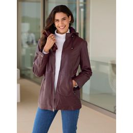 Lederjacke Inspirationen, Damen, Gr. 38, rot (burgund), 100% Lammnappaleder, Fellimitat:100% Polyester, unifarben, Jacken