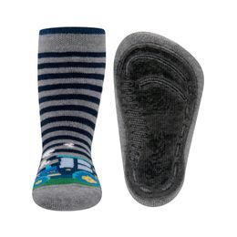 Ewers Stoppersocken 'Trecker' Jungen Gr&ouml;&szlig;e 18/19 t&uuml;rkis / grau / anthrazit