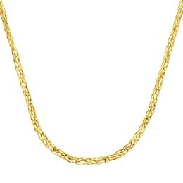 Goldkette Luigi Merano "geflochtene Fantasiekette, Gold 585" Gr. 45, gold, Halsketten, Damen, 45cm, Gelbgold 585, Topseller