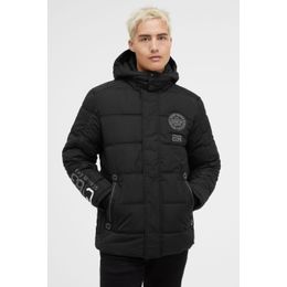 CAMP DAVID Herren Winterjackeschwarz, Gr. L, bedruckt, bestickt, Material: 100% Polyester, Futter: 100% Polyester, Füllung: 100% Polyester, Jacken,