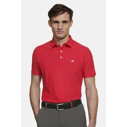 T-Shirt MEYER "Tiger", Herren, Gr. S, rot, 90% Polyamid;10% Elasthan, unifarben, regular fit, V-Ausschnitt, gerader Abschluss, Shirts, aus nachhaltiger Herstellung, aus der Golf Serie