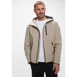 Softshelljacke Street One MEN, Herren, Gr. L (42), beige (cloud beige), Stoff, Obermaterial: 100% Polyester; Futter: 100% Polyester, unifarben, gerade normal, ohne Ausschnitt, Bündchen, Jacken, wasserabweisend