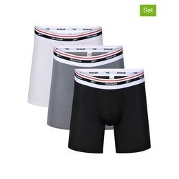 Reebok 3er-Set: Boxershorts "Finlo" in Grau/ Weiß/ Schwarz - 48% | Größe M | Herren-waesche