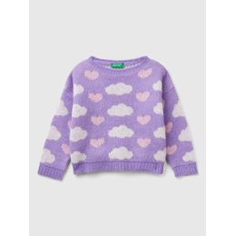 Benetton Pullover in Lila - 46% | Gr&ouml;&szlig;e 116 | Baby-pullover-cardigans