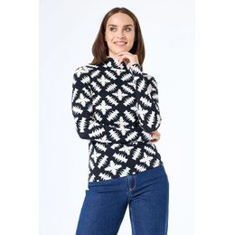 Garcia Longsleeve in Schwarz/ Creme - 55% | Gr&ouml;&szlig;e XL | Damen-tops
