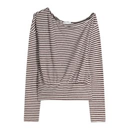 Bershka Pullover Damen Gr&ouml;&szlig;e S dunkelbraun / offwhite