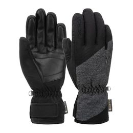 Reusch Funktionsfingerhandschuhe "Susan GORE-TEX" in Schwarz/ Grau - 49% | Größe 7 | Damenhandschuhe