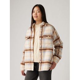 Levi's Levi's Hemdjacke in Beige/ Dunkelbraun/ Hellblau - 59% | Gr&ouml;&szlig;e S | Damenjacken