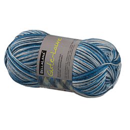 Sockenwolle Gute-Laune-Socke 4-fach von BellaLana , Wei&szlig;/Blau/Grau, aus Schurwolle