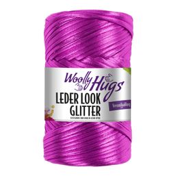 Leder Look Glitter von Woolly Hugs, Pink metallic, aus Polyester