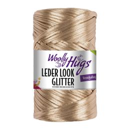 Leder Look Glitter von Woolly Hugs, Bronze metallic, aus Polyester
