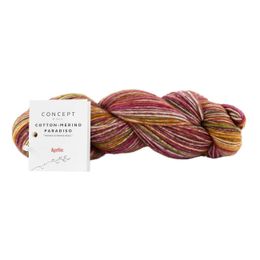 Cotton-Merino Paradiso von Katia, Brombeer/Ocker/Gr&uuml;n, aus Baumwolle