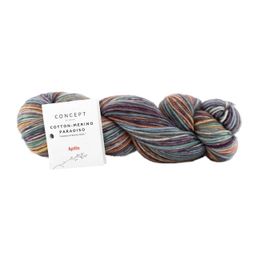 Cotton-Merino Paradiso von Katia, Ros&eacute;/Brombeer/Wasserblau, aus Baumwolle