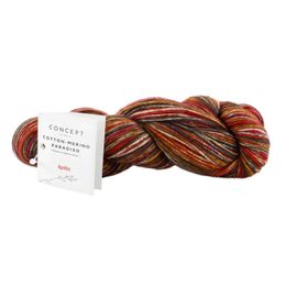 Cotton-Merino Paradiso von Katia, Rot/Ocker/Braun, aus Baumwolle