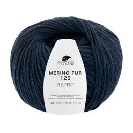 Merino Pur 125 Retro von Pro Lana, Dunkelblau meliert, aus Schurwolle