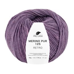 Merino Pur 125 Retro von Pro Lana, Pflaume meliert, aus Schurwolle