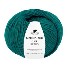 Merino Pur 125 Retro von Pro Lana, Petrol meliert, aus Schurwolle