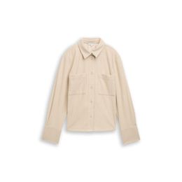 Tom Tailor Damen Loose Fit Cordbluse, braun, Uni, Gr. 38