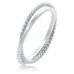 Fingerring Elli "Wickelring Klassik Fein Gedreht Schmuck Geschenk 925 Silber" Gr. 60, silber, Fingerringe, Damen, 60mm, ohne Stein, Silber 925 (Sterlingsilber), Fingerring