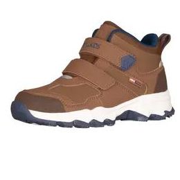Winterstiefel Trollkids "KIDS KJERAG HIKER", Kinder, Gr. 40, braun (almond, mystic blau), Synthetik, mehrfarbig, Schuhe Winterstiefel, wasserdicht