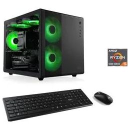 CSL PC "Cube V24180", schwarz, Microsoft Windows 11 Home (64 Bit), 16 GB RAM 500 GB SSD, Desktop-PCs, PC